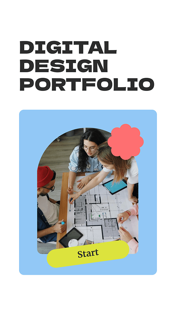 Mobiles digitales design-portfolio | Vorlagen von Genially